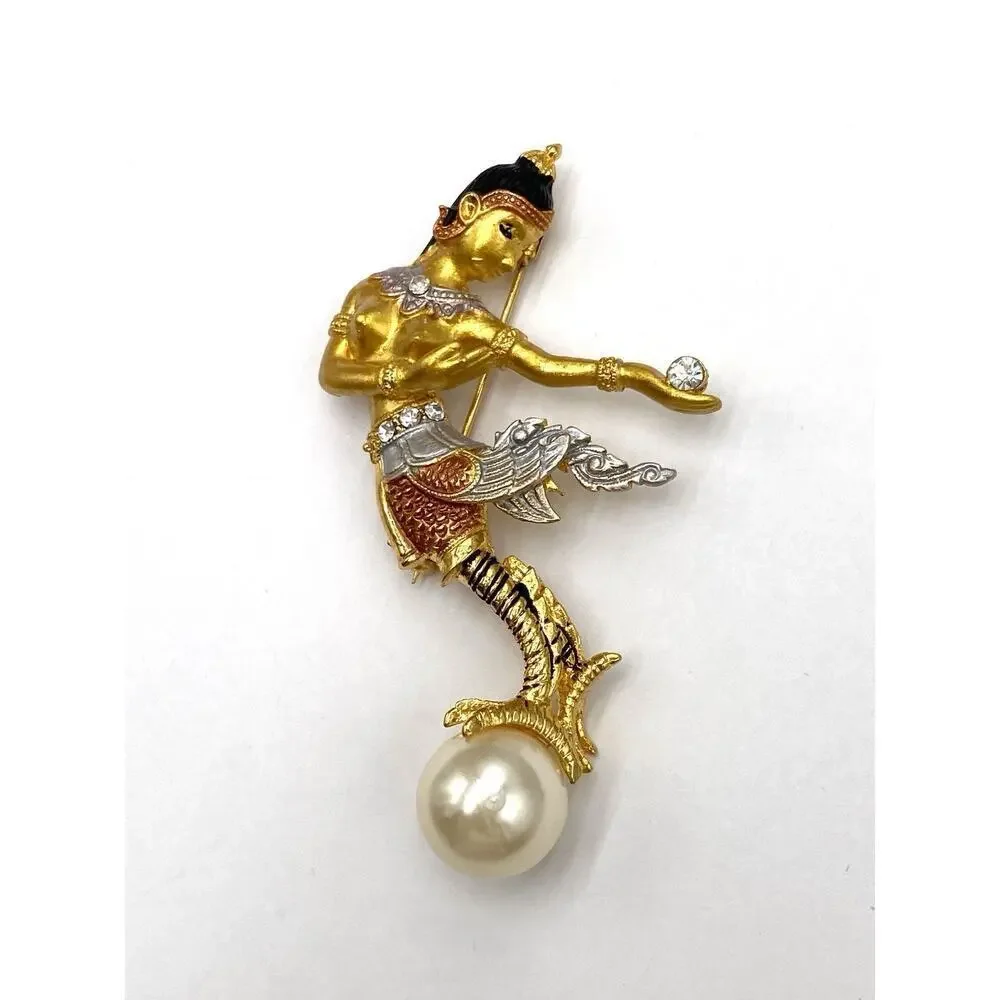 Unbranded | Jewelry | Brooch Kinnaree Southeast Asia Thai Celestial ...
